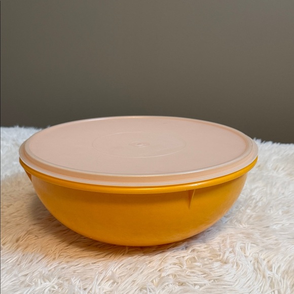 Tupperware | Kitchen | Vintage Tupperware Yellow Mixing Storage Bowl ...